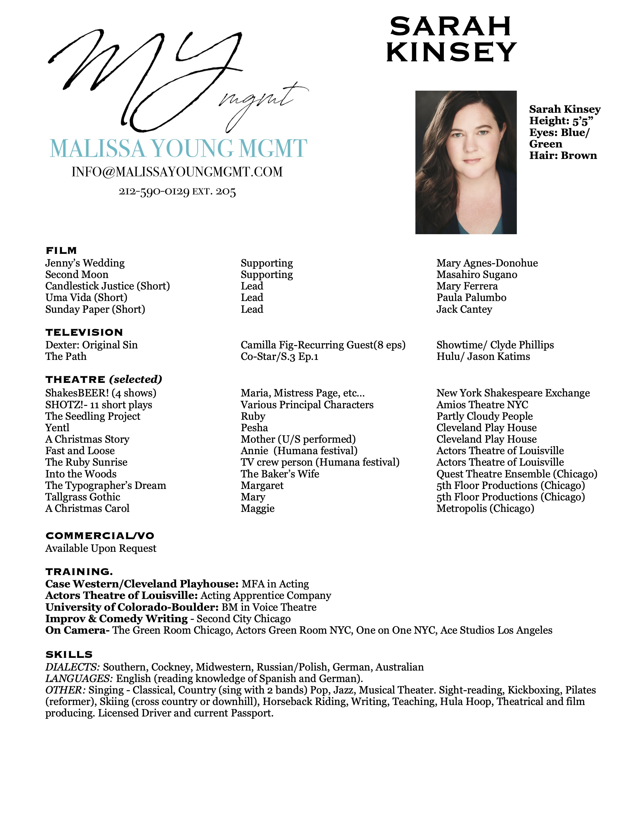 Resume – Sarah Kinsey